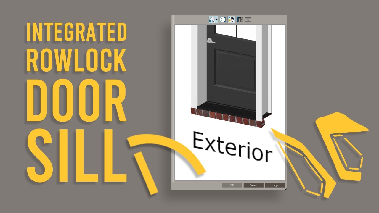 Integrated Rowlock Door Sill In Chief Architect X17 - YouTube