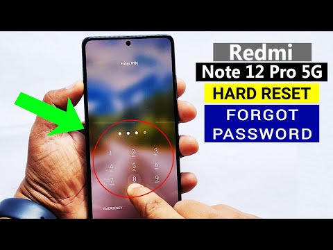 Redmi Note 12 Pro 5G - Hard Reset | Unlock Pin Pattern Password | Format