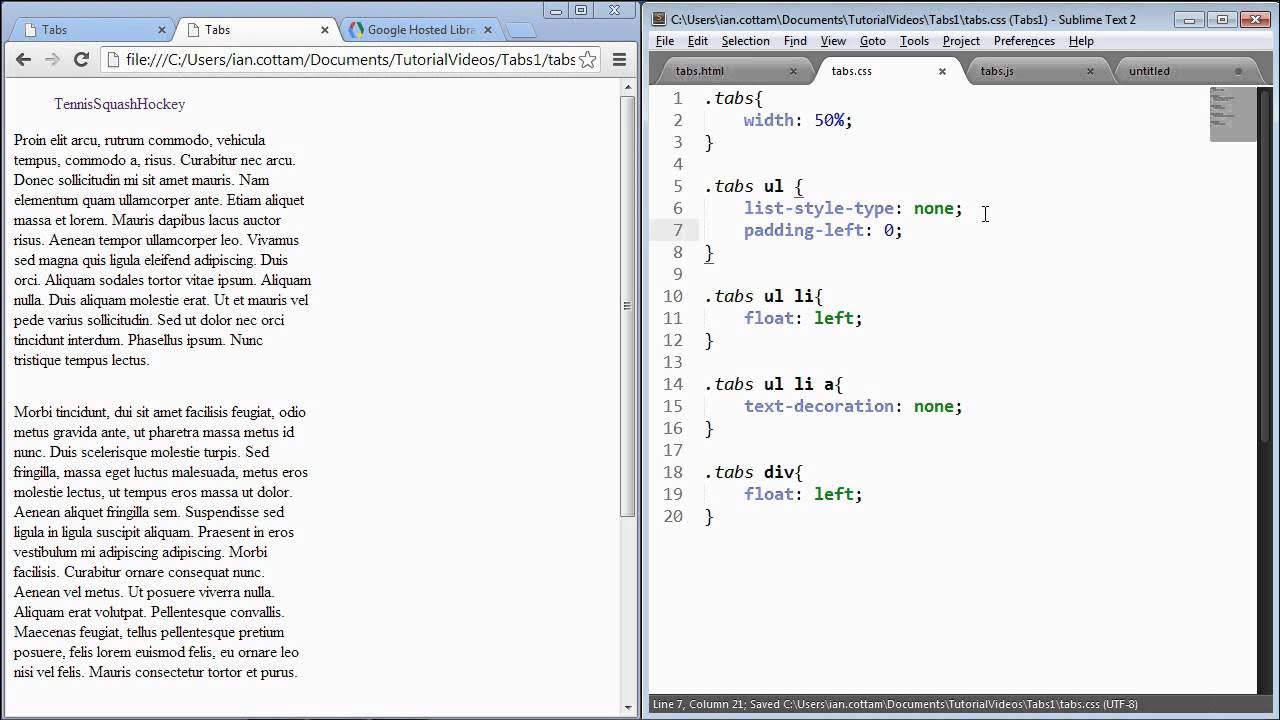 Build A Simple jQuery Tabbing System - YouTube