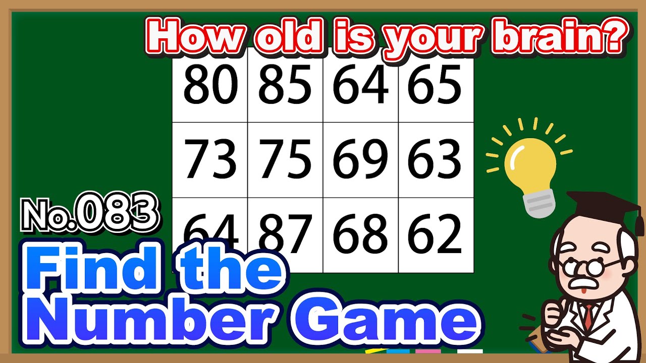 【No.083】 🧠Less than 20% correct in the 60s!? find the Number Games【9 ...