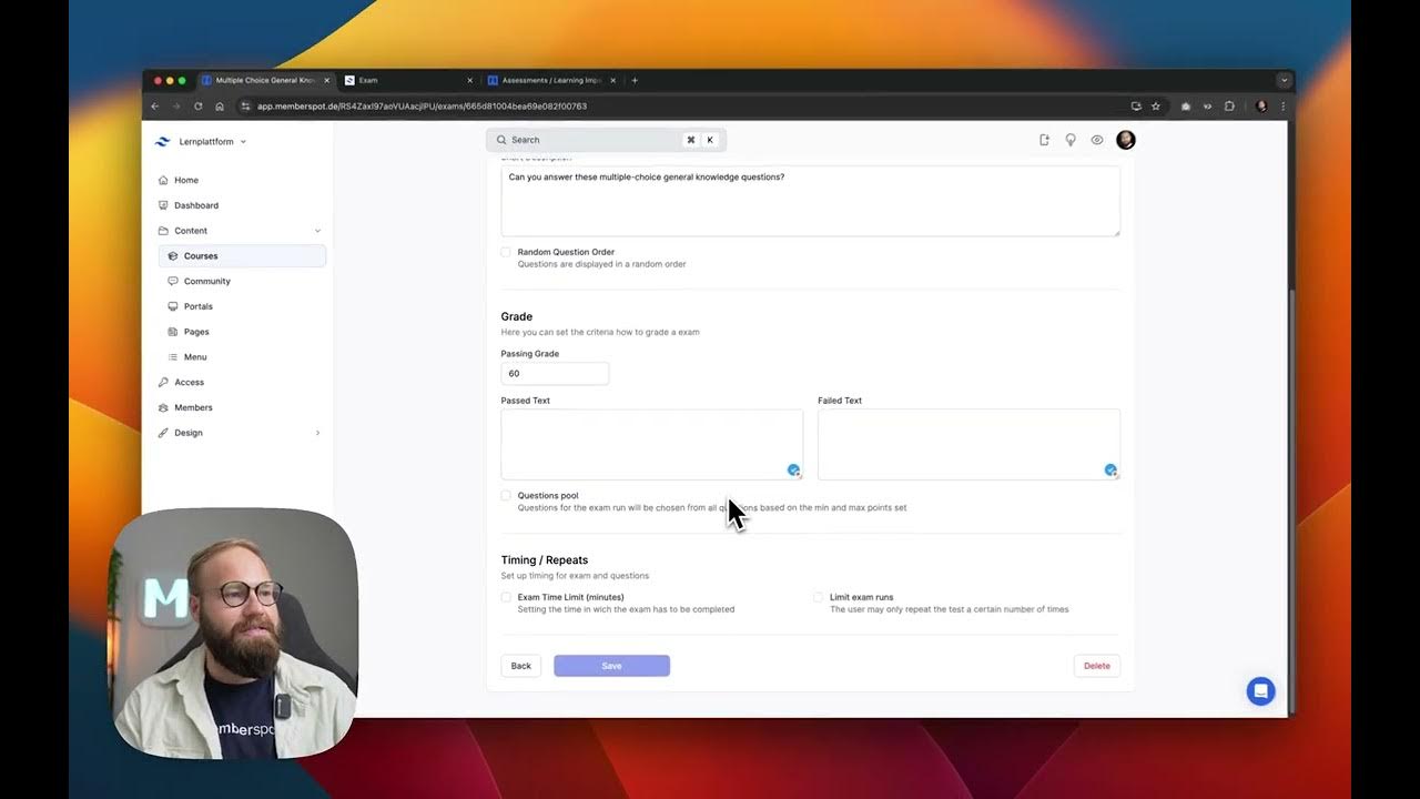 Create Engaging Multiple Choice Exams With Question Pools Easily - YouTube