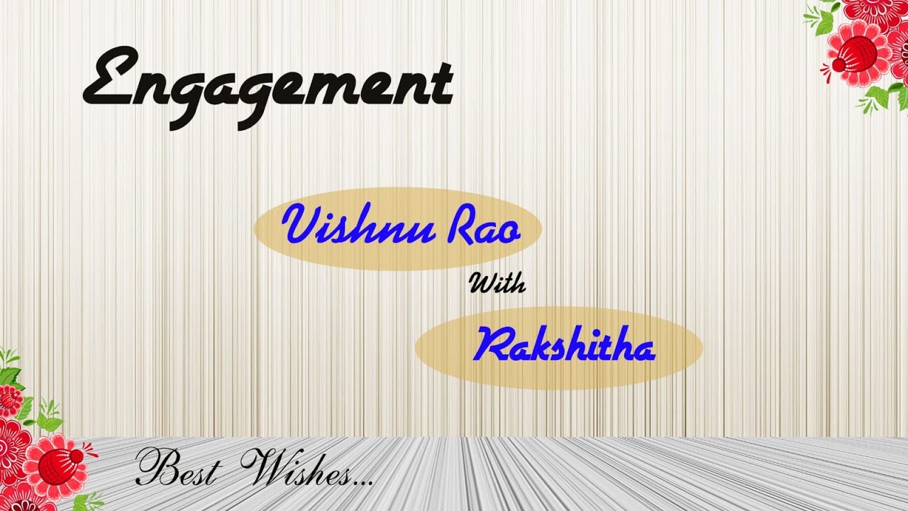Engagement ll Vishnu Rao with Rakshitha Gururaj ll 25th Dec 2024 ll 9 ...