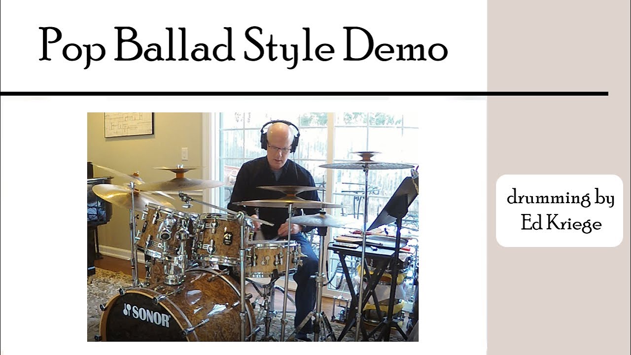 "Pop Ballad" style demo (with brushes) - YouTube
