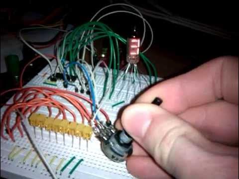 MSP430 ASM: Segmentanzeige über ein Potentiometer steuern (10bit ADC) - YouTube
