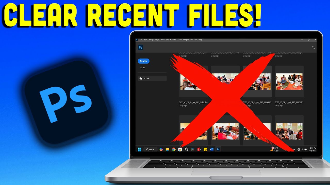 How to Clear Recent Files in Adobe Photoshop 2025 || Remove History ...