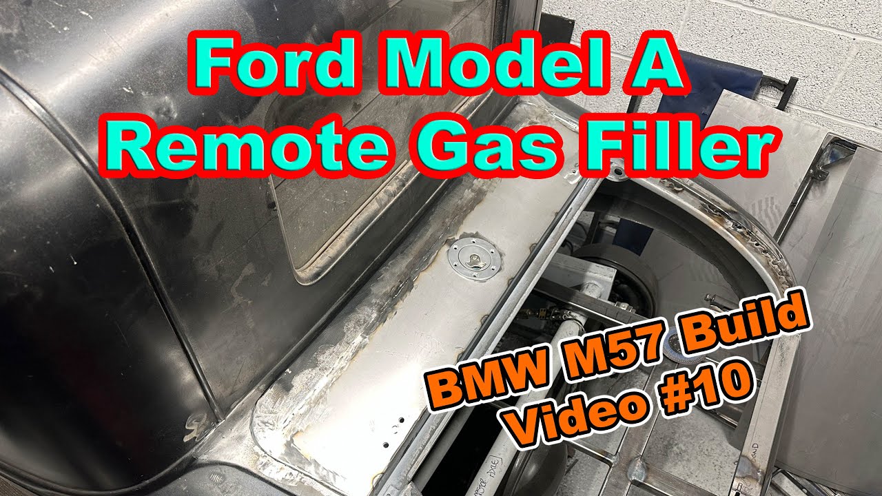1930 Ford Model A Coupe Remote Gas Fuel Filler m57 hotrod build #10 ...