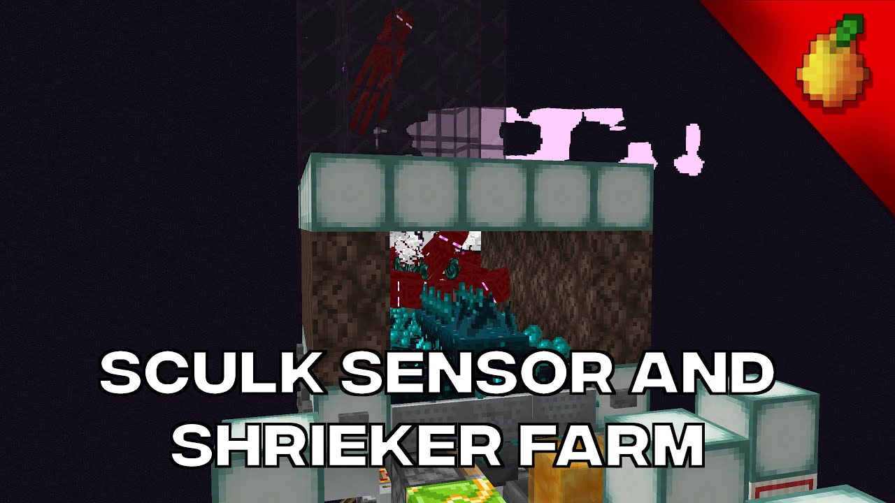 How To Make An Efficient Sculk Sensor And Shrieker Farm - YouTube