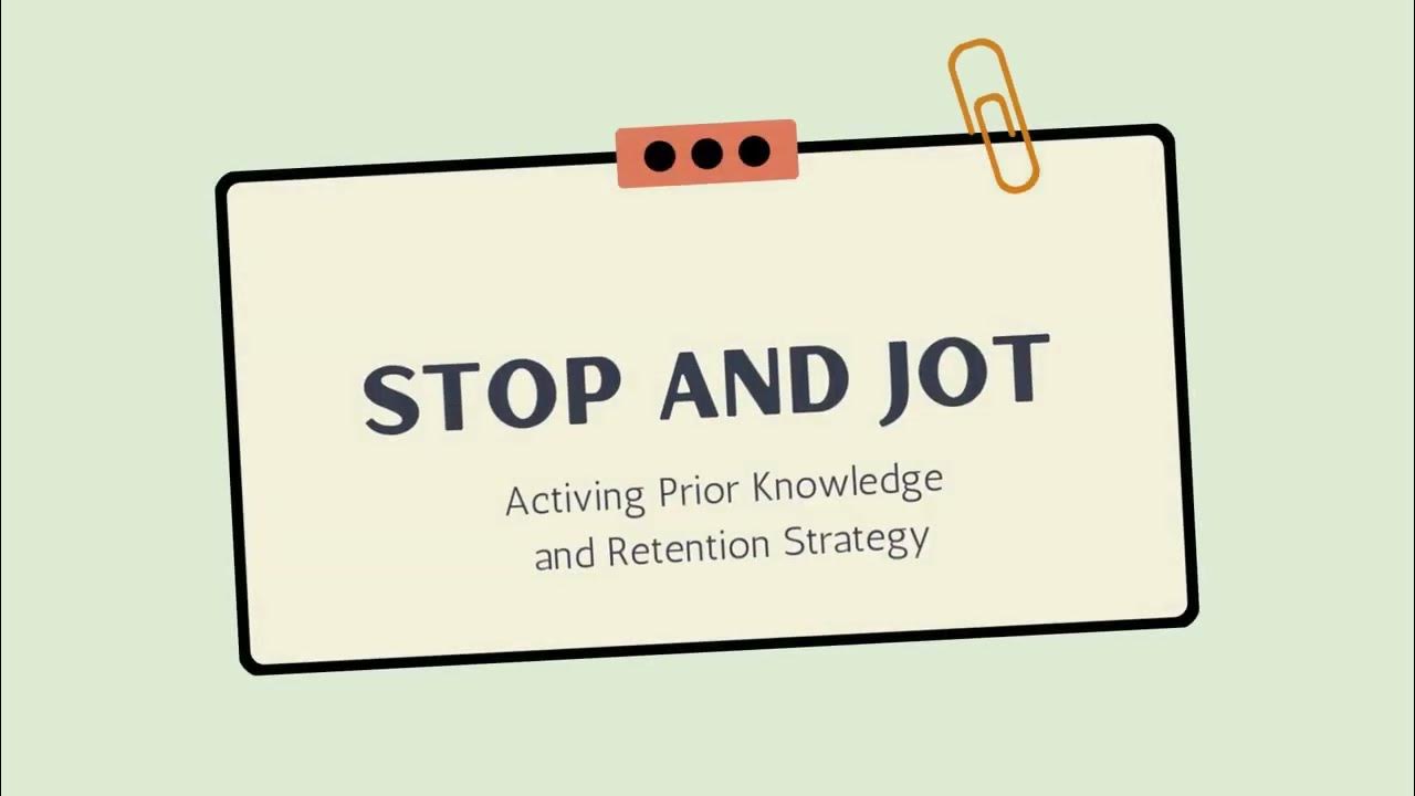 Stop and Jot - YouTube