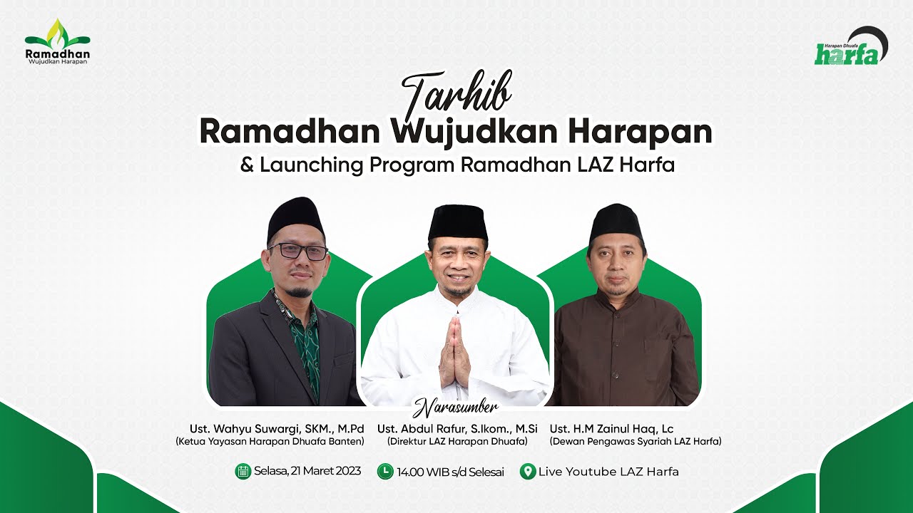 Tarhib Ramadhan Wujudkan Harapan & Launching Program Ramadhan LAZ Harfa ...