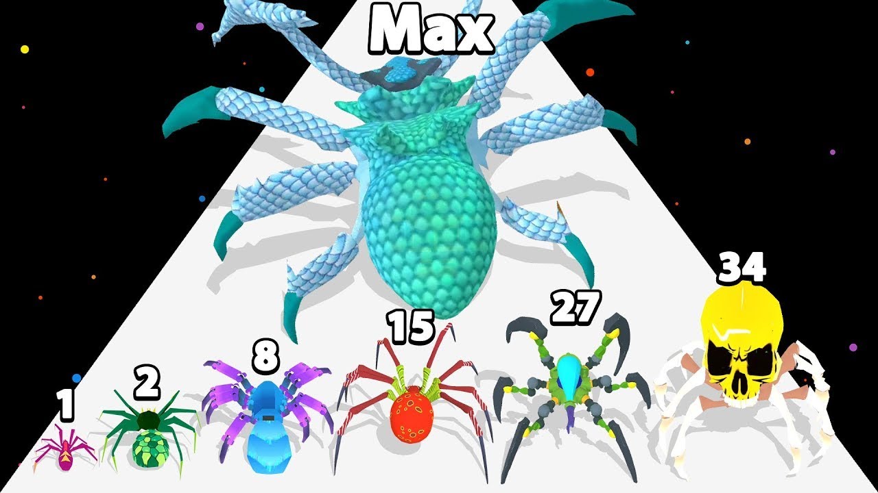 Spider Evolution Runner - Last Spider Max Level Gameplay - Level Up ...