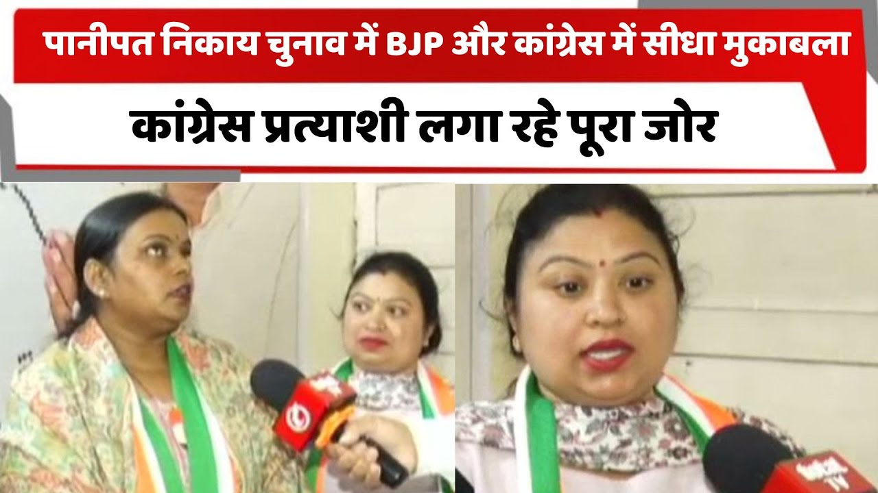 पानीपत निकाय चुनाव में BJP और कांग्रेस में सीधा मुकाबला, कांग्रेस ...