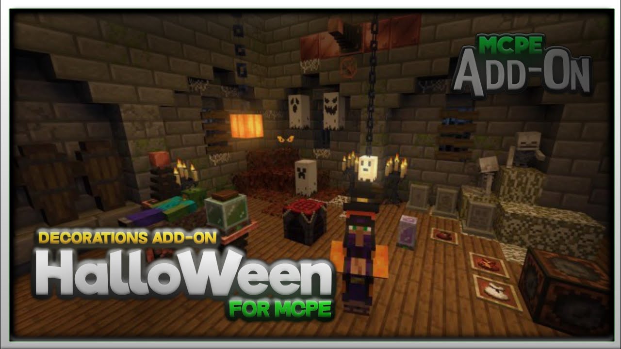 Halloween Decorations Addon For Minecraft Halloween 🎃 Map - YouTube