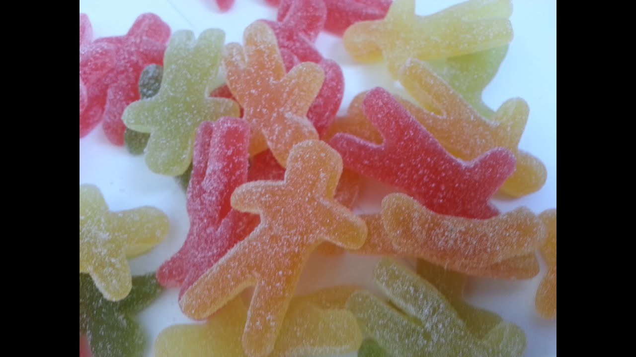 Nidar Laban Seigmenn Soft Jelly Men Rolled in Sugar - YouTube