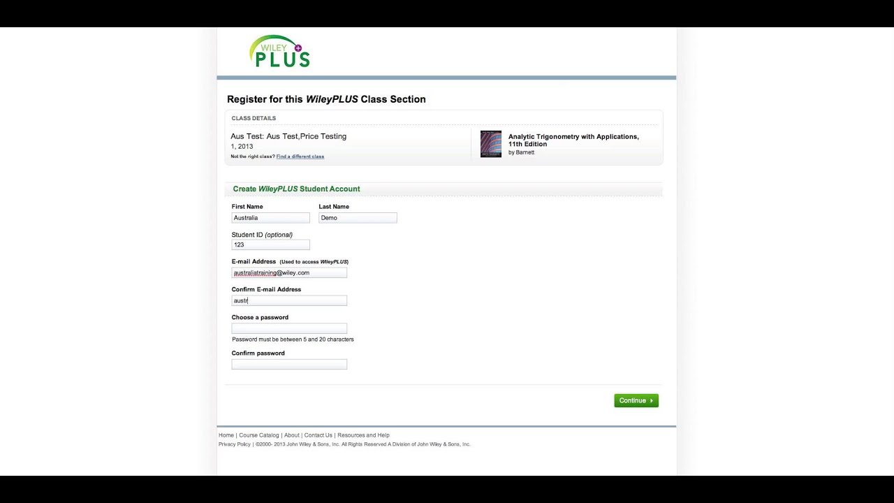 WileyPLUS Student Help - How to register - YouTube
