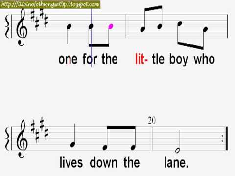 Nursery Rhyme Baa Baa Black Sheep Karaoke with Music Notation