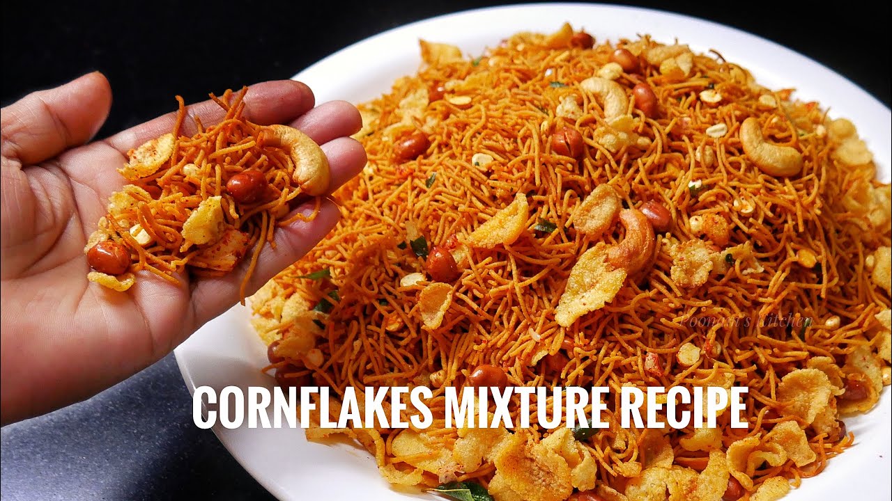 Tasty Spicy Diwali Snack Wheat Cornflakes Mixture | Chatpata Healthy ...