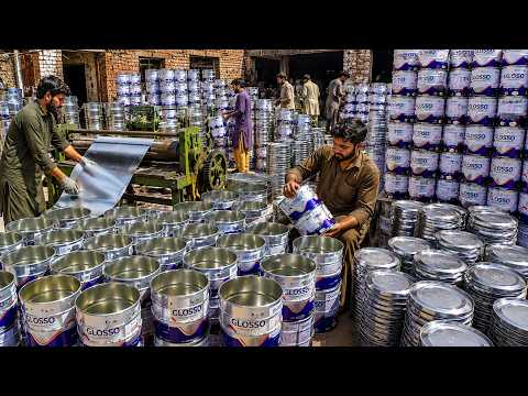 old Oil Drum Recycling | Paint Boxes Manufacturing process in pakistan Factory