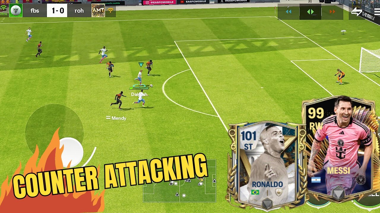 Ronaldo Leo Messi Counter Attack & Dalglish Dribbling - EA FC 24 Mobile ...