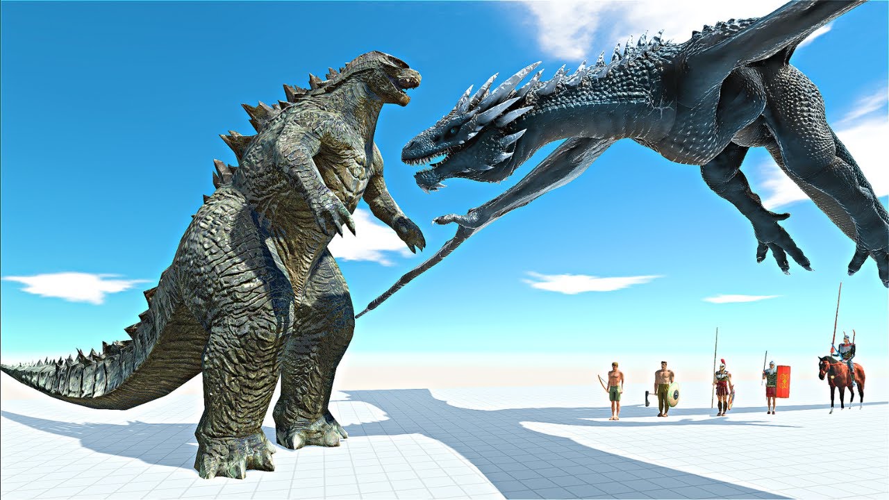 Godzilla King of the Monsters | Godzilla vs Fire Dragon + All Human ...