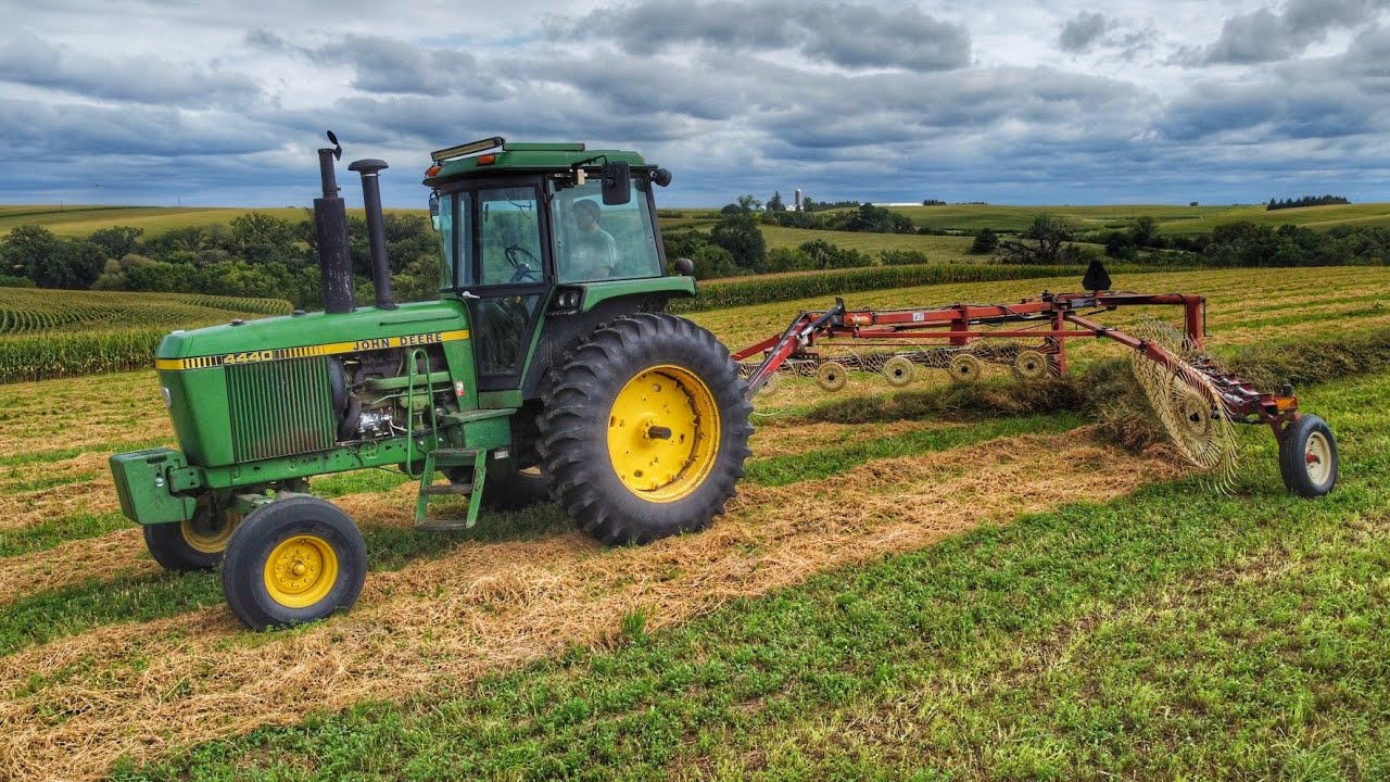 The Final Round of Hay Raking for the year!! - YouTube