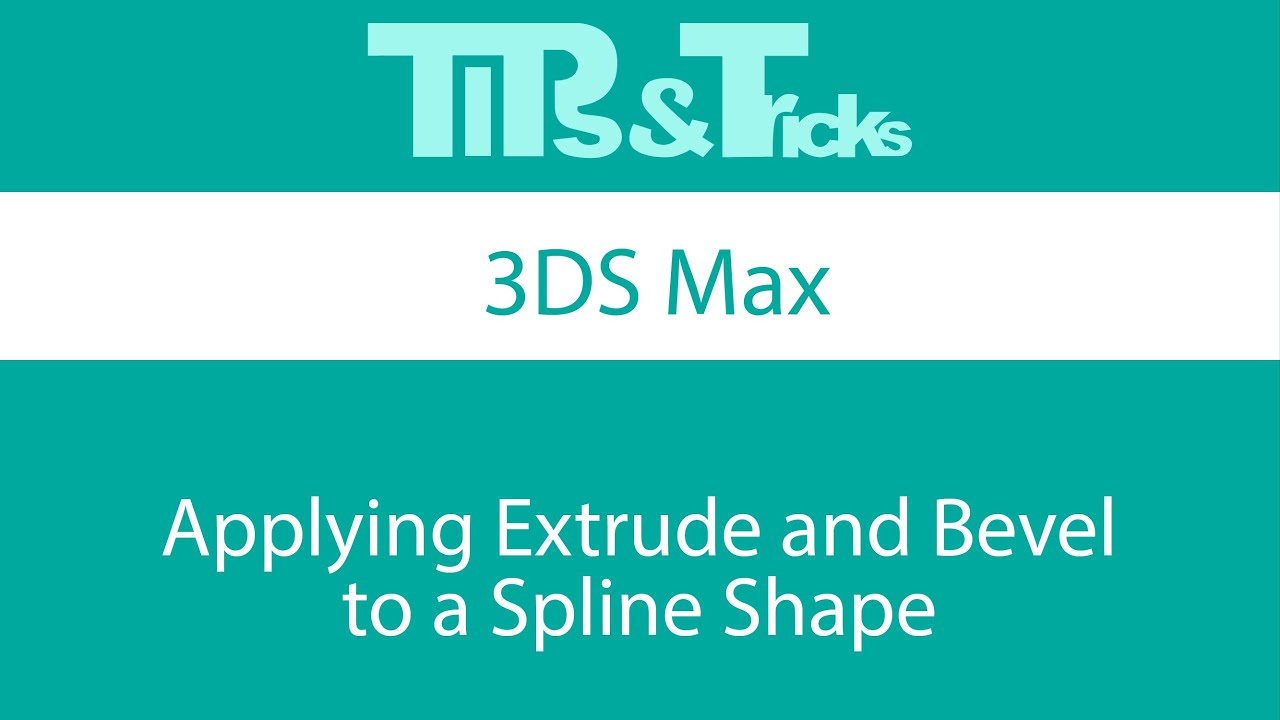 Apply Extrude and Bevel to a Spline Shape - YouTube
