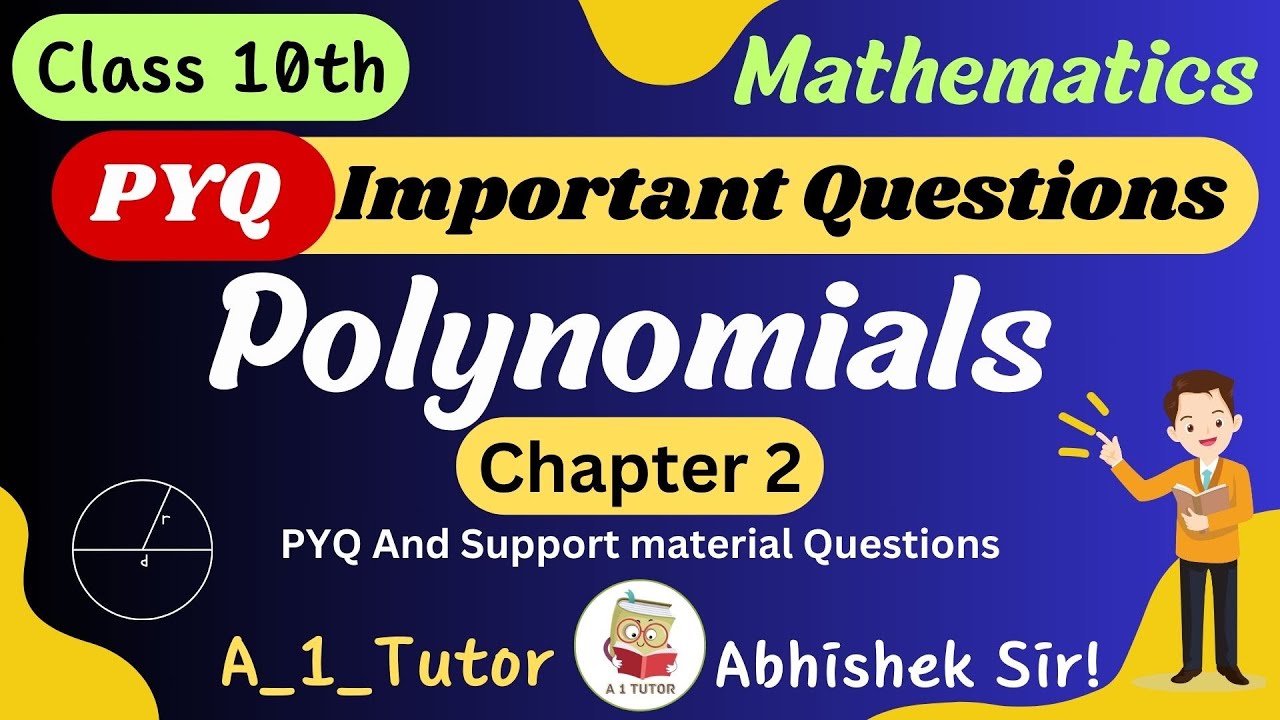 Chapter 2 Polynomials | Important Questions PYQ For Board exam| Class ...