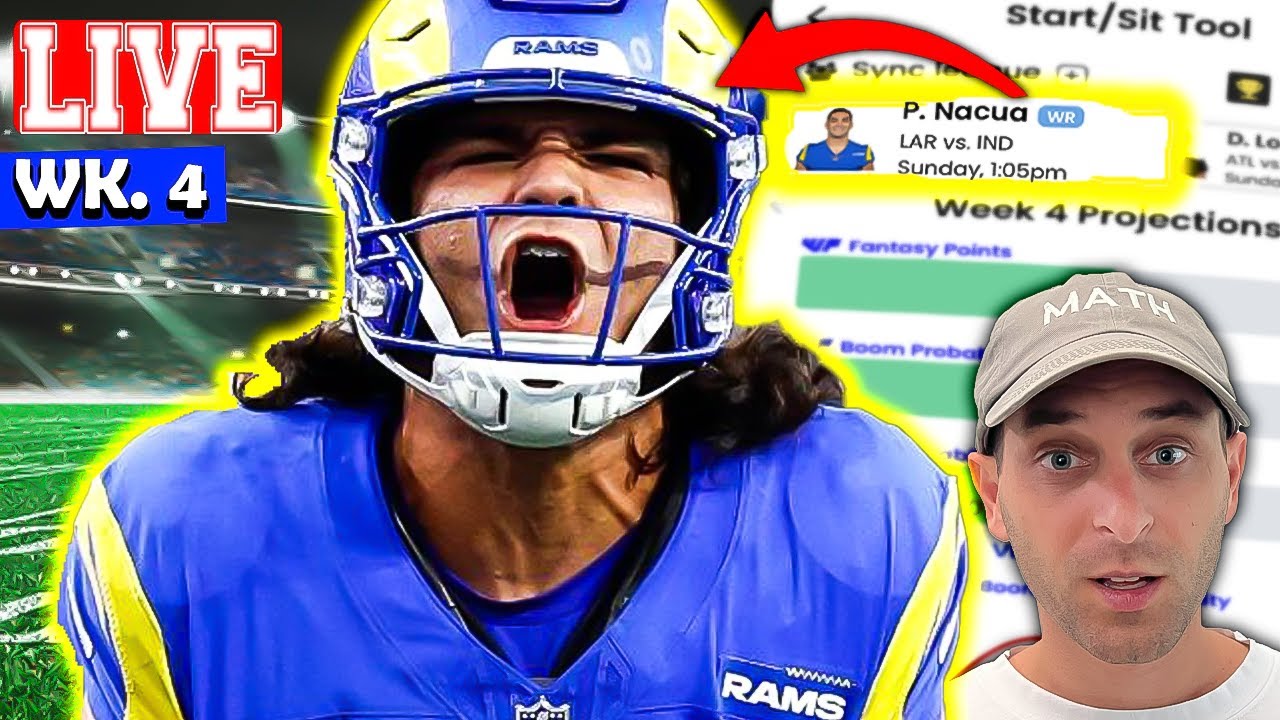 🔴LIVE Week 4 NFL Fantasy Football & Betting Preview - Everything You ...