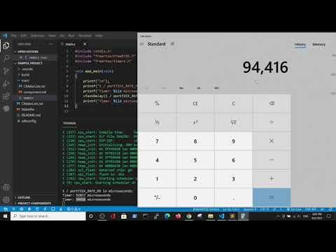 ESP IDF Timer 4 - vTaskDelay in mSec - YouTube
