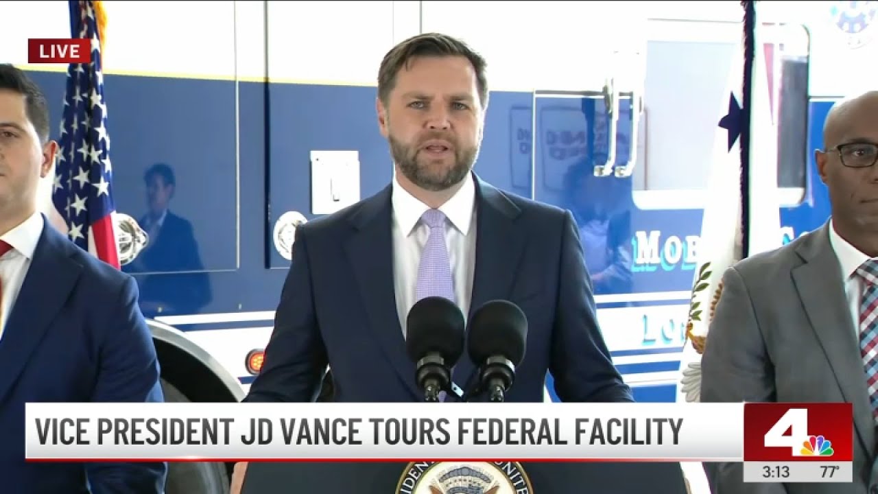 Live: Vice President JD Vance speaks while visiting federal officials ...