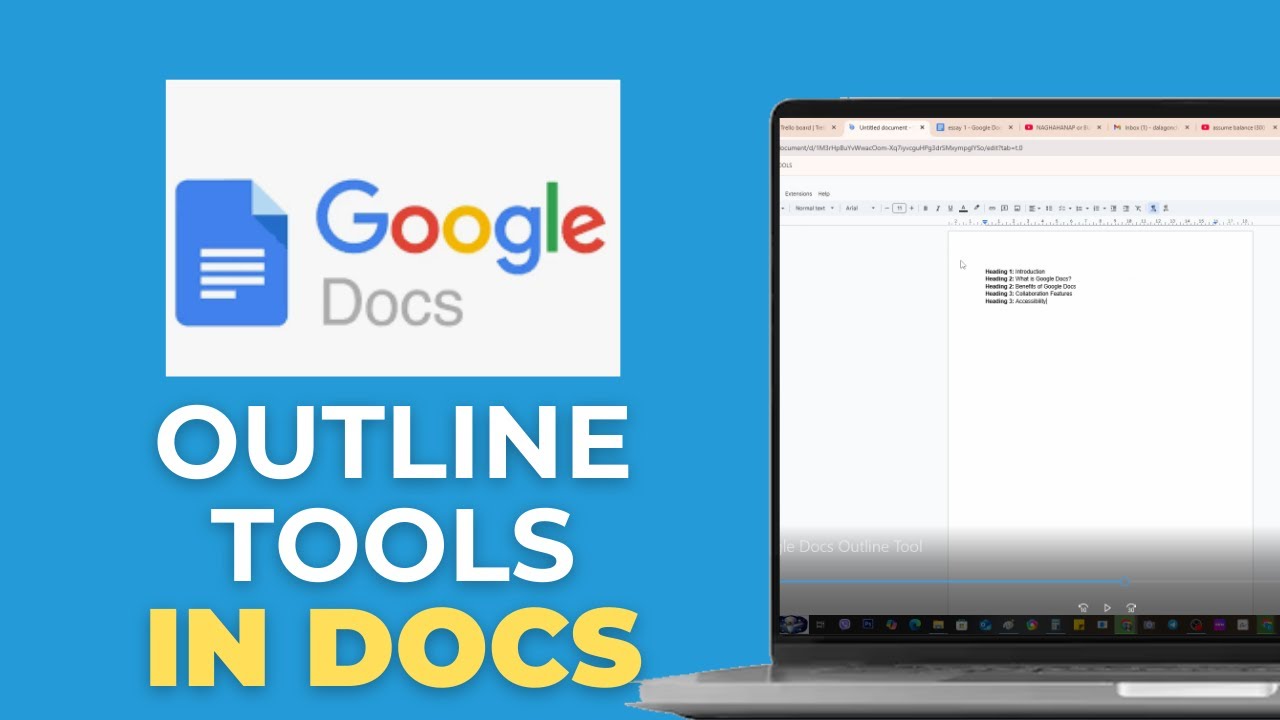 How to Use Google Docs Outline Tool - YouTube