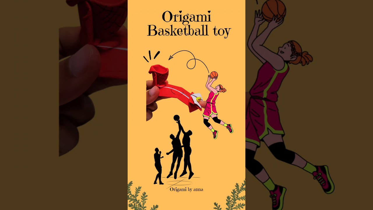 Basketball toy tutorial | how to make an origami basketball toy | cara ...