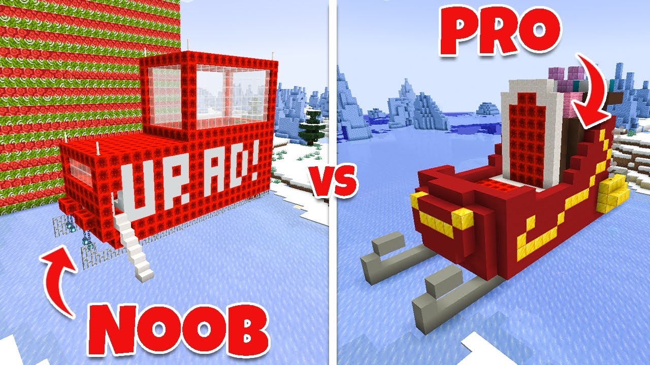 Aphmau Crew builds SANTA'S SLEIGH | NOOB vs PRO - YouTube