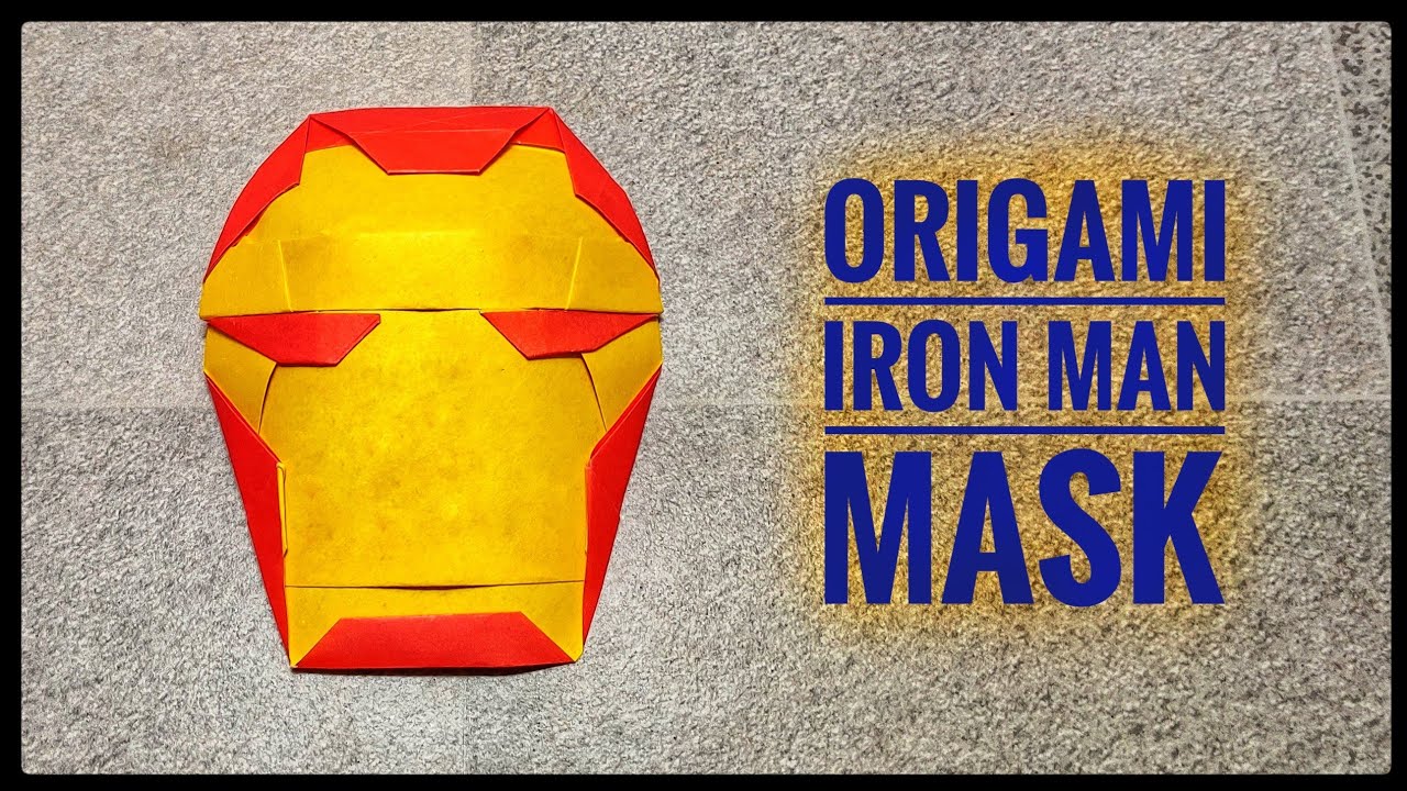 Origami Iron Man Mask | Origami Mask | Origami tutorial | Paper craft ...