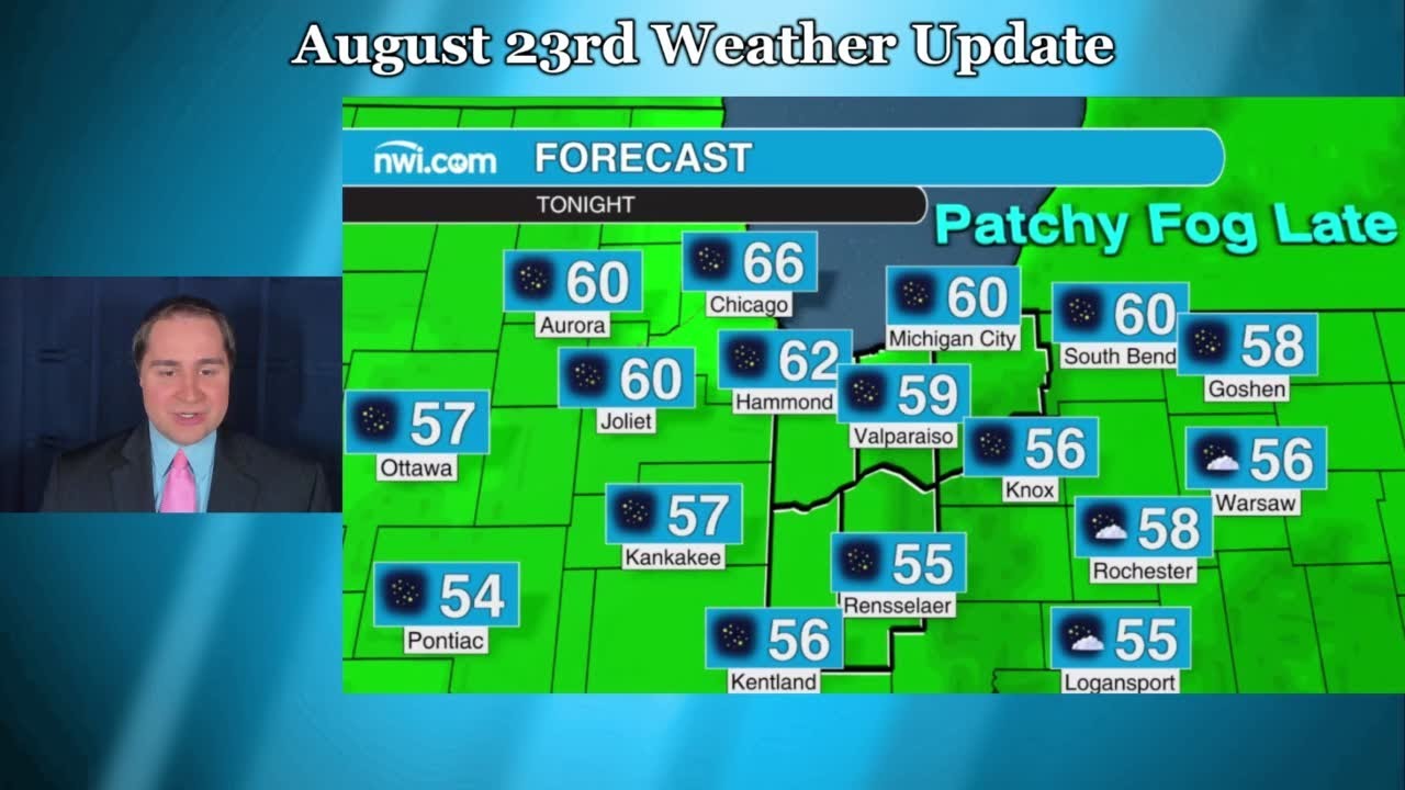 Tuesday, August 23 weather update for Northwest Indiana - YouTube