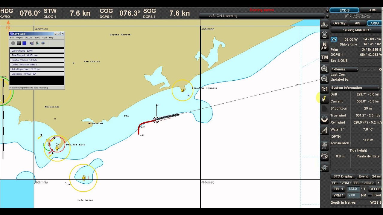 Tutorial ECDIS TRANSAS 1 Lucero - YouTube