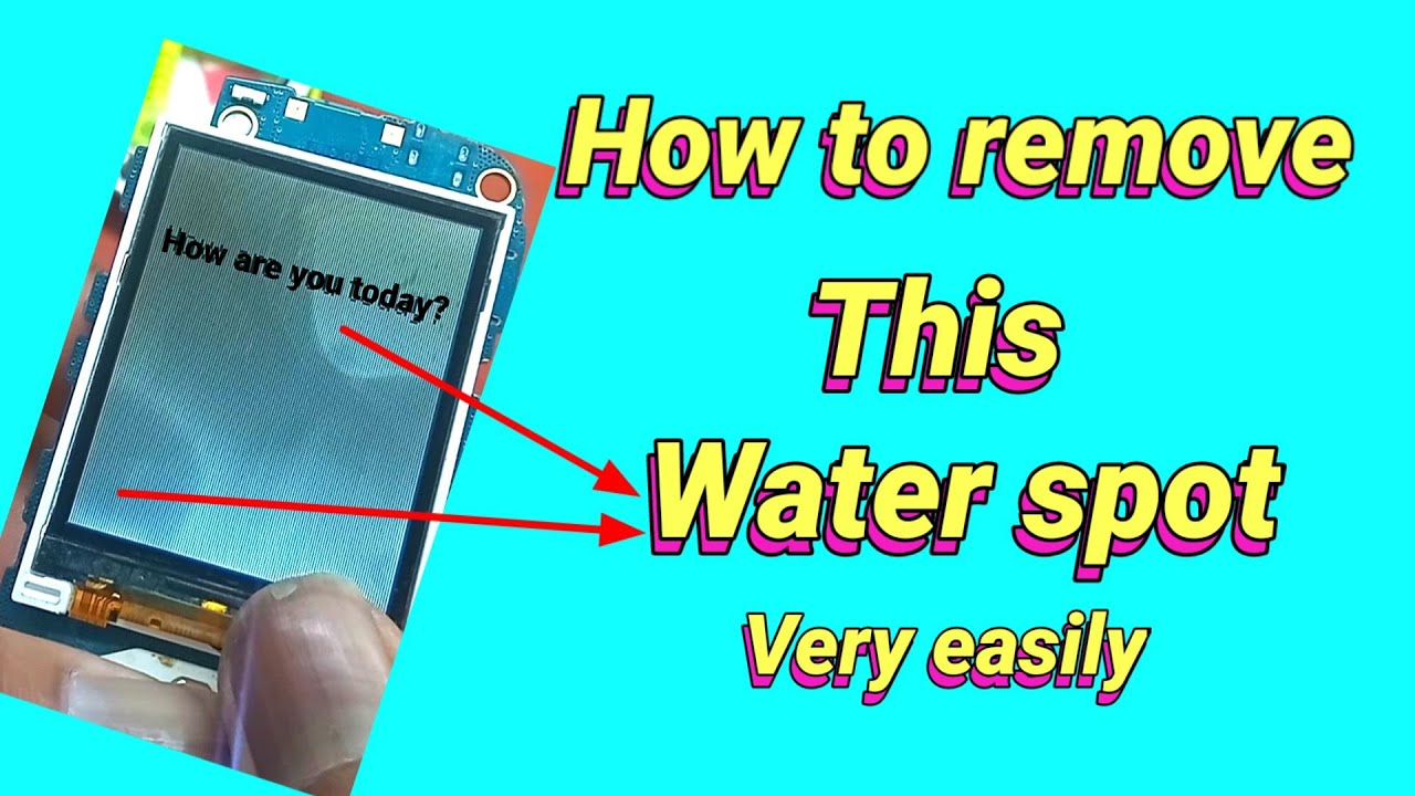 Water spot remove from display/display repairing. - YouTube