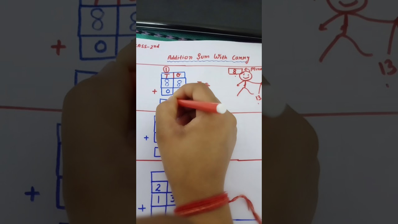 Addition sum with carry - YouTube