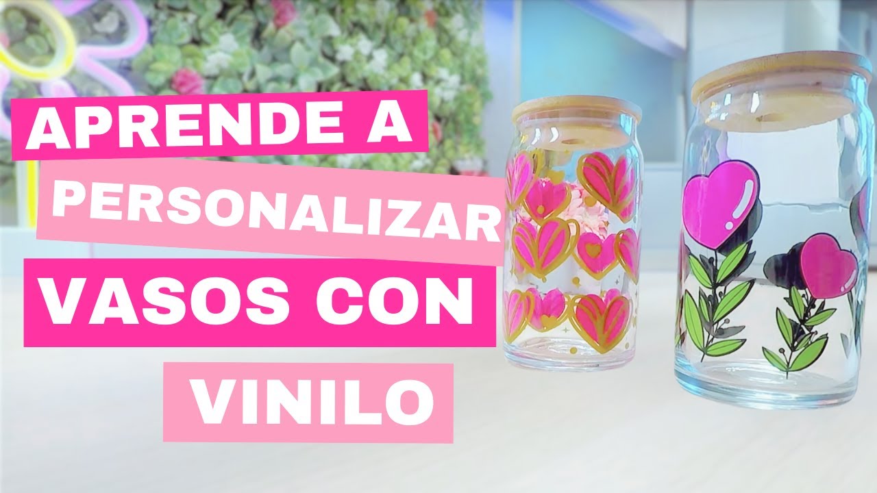 Cómo decorar vasos con VINILO PERMANENTE | Go2Craft - YouTube