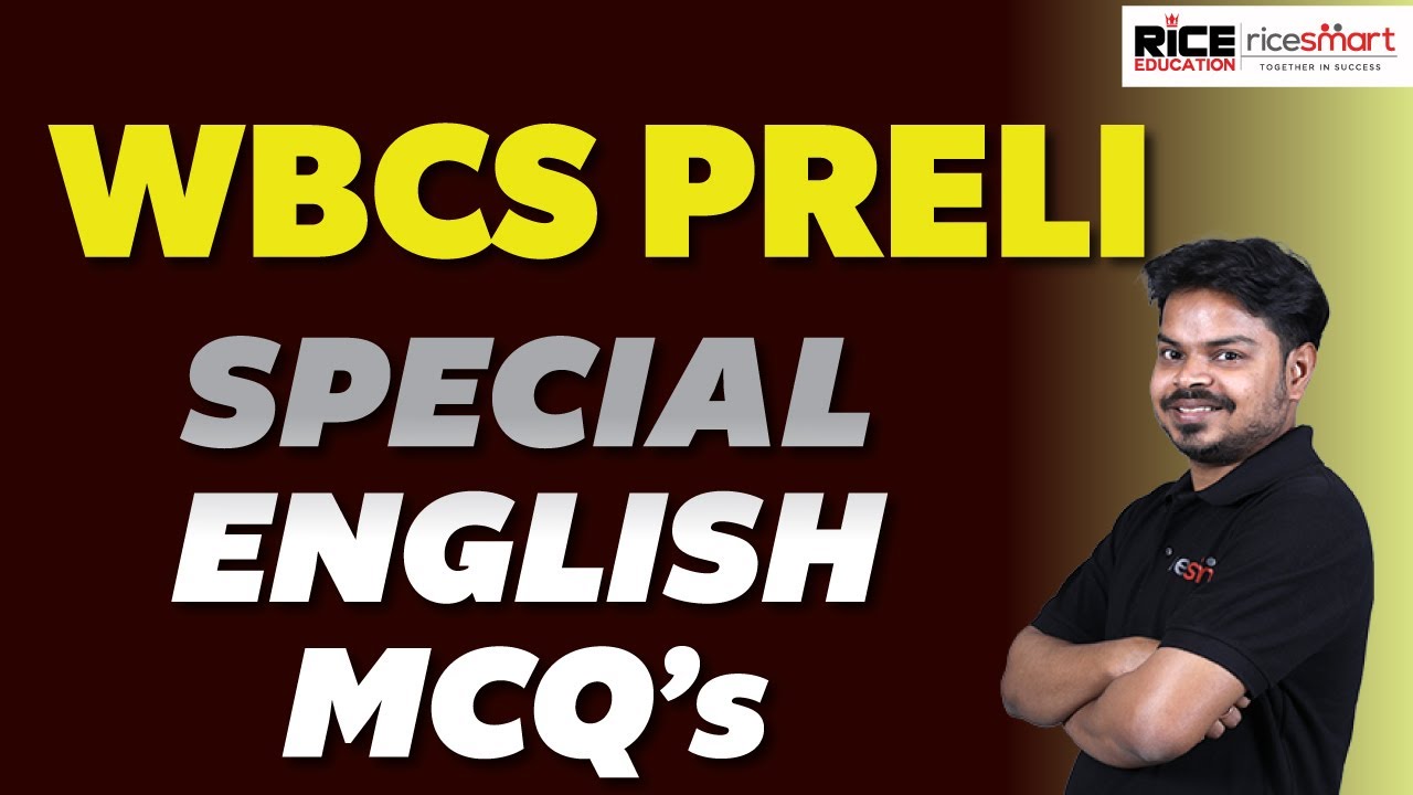 🔴🔴English - WBCS Preliminary Special Class by Anirban Das Gupta | RICE Education - YouTube