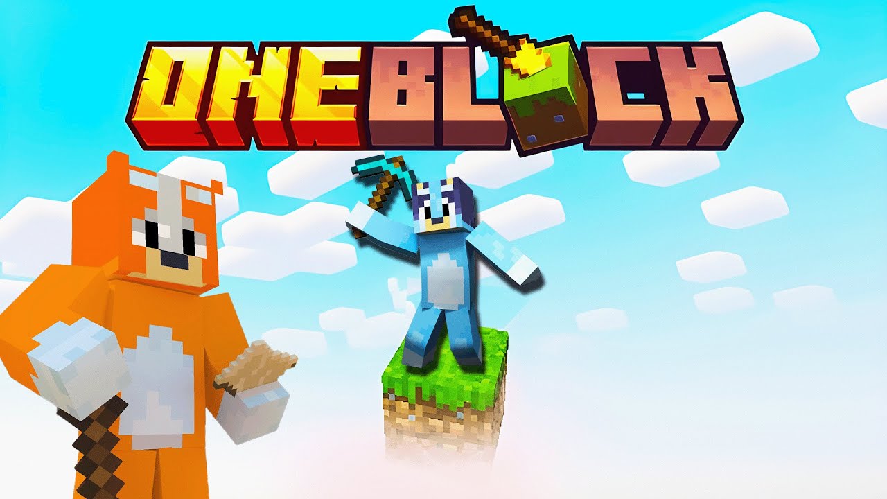 Bluey Plays Minecraft on ONE BLOCK 2 - YouTube