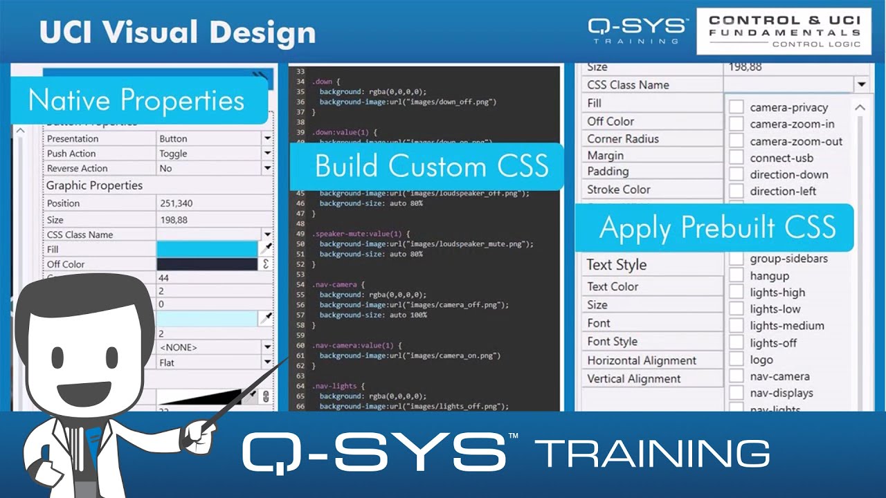 Q-SYS Training | Control and UCI FUNDAMENTALS - B1 - Native Properties ...