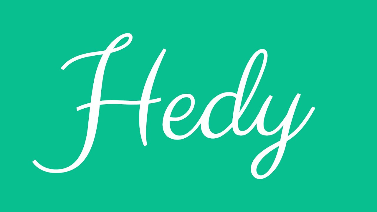Learn how to Sign the Name Hedy Stylishly in Cursive Writing - YouTube