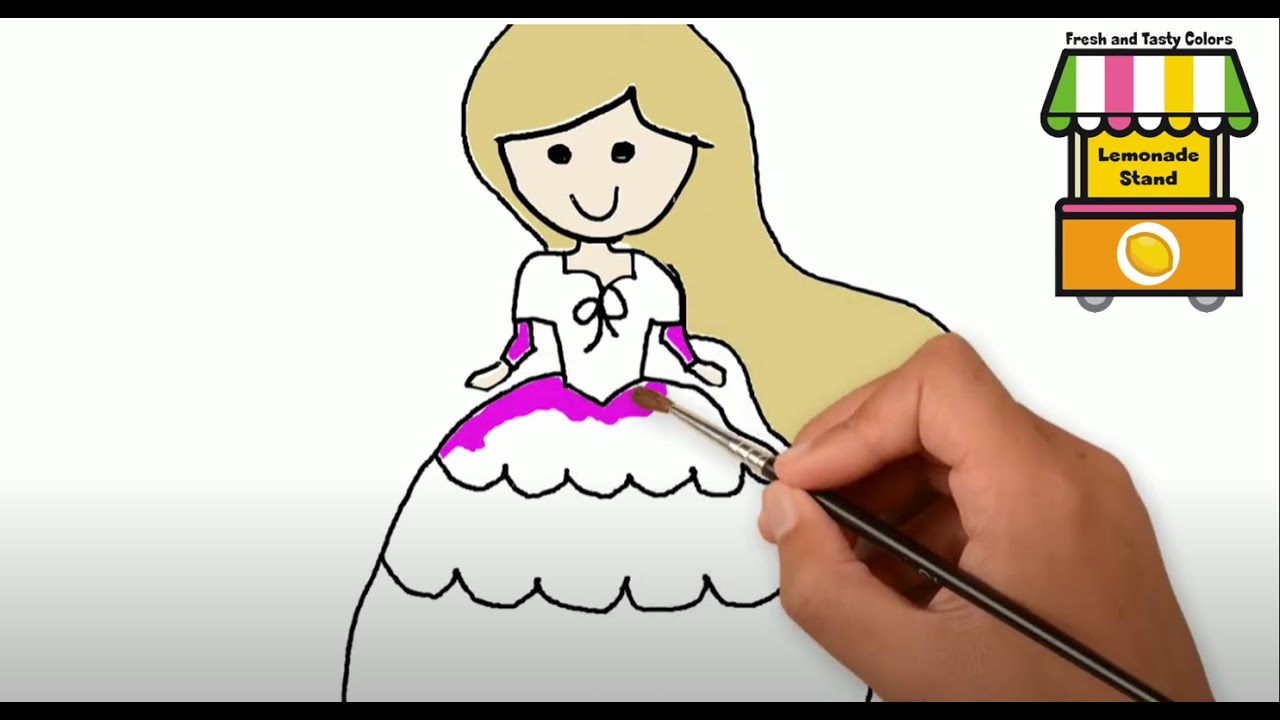 Let’s draw a Pink Princess - YouTube