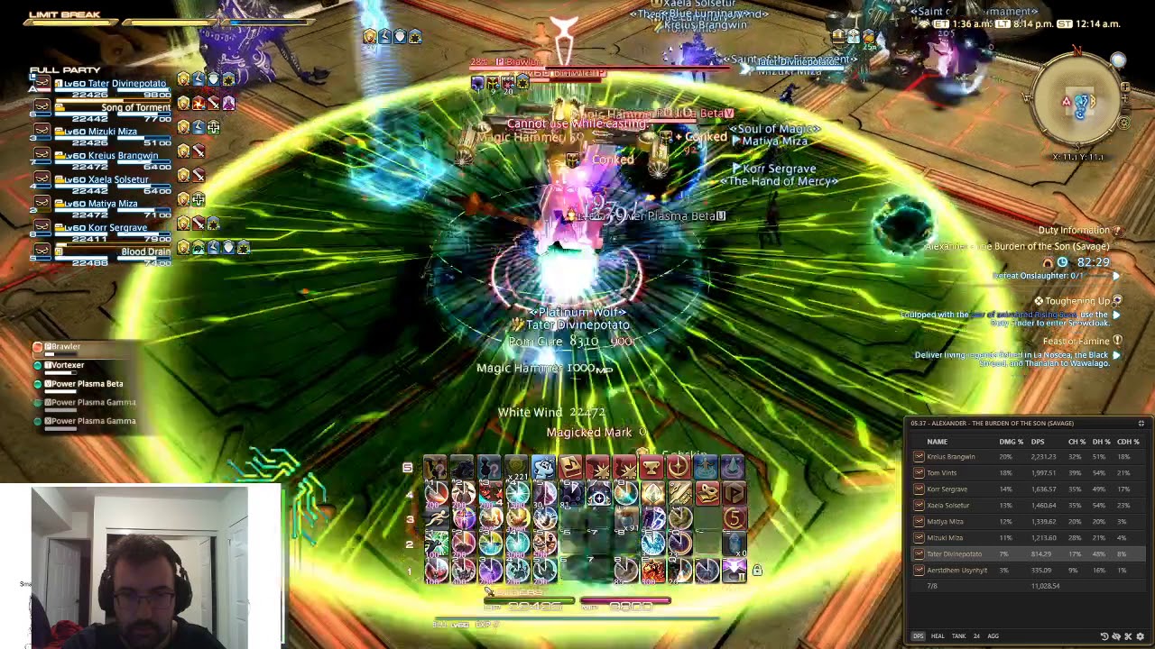 FF14 Blue Mage BJ then Aether Feast till Maintenance - YouTube