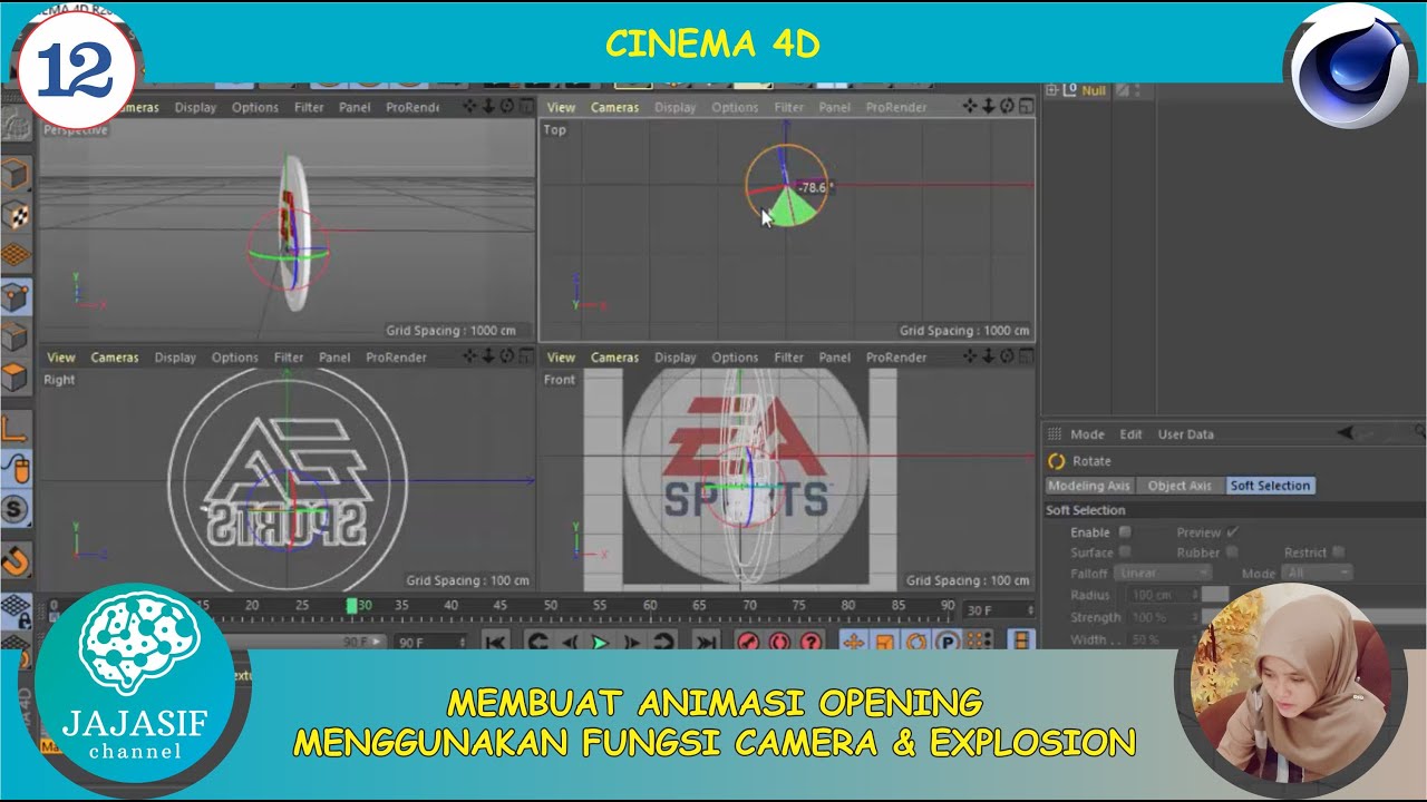 Tutorial Cinema 4D #11 Membuat Animasi Opening Menggunakan Fungsi Camera dan Explosion - YouTube