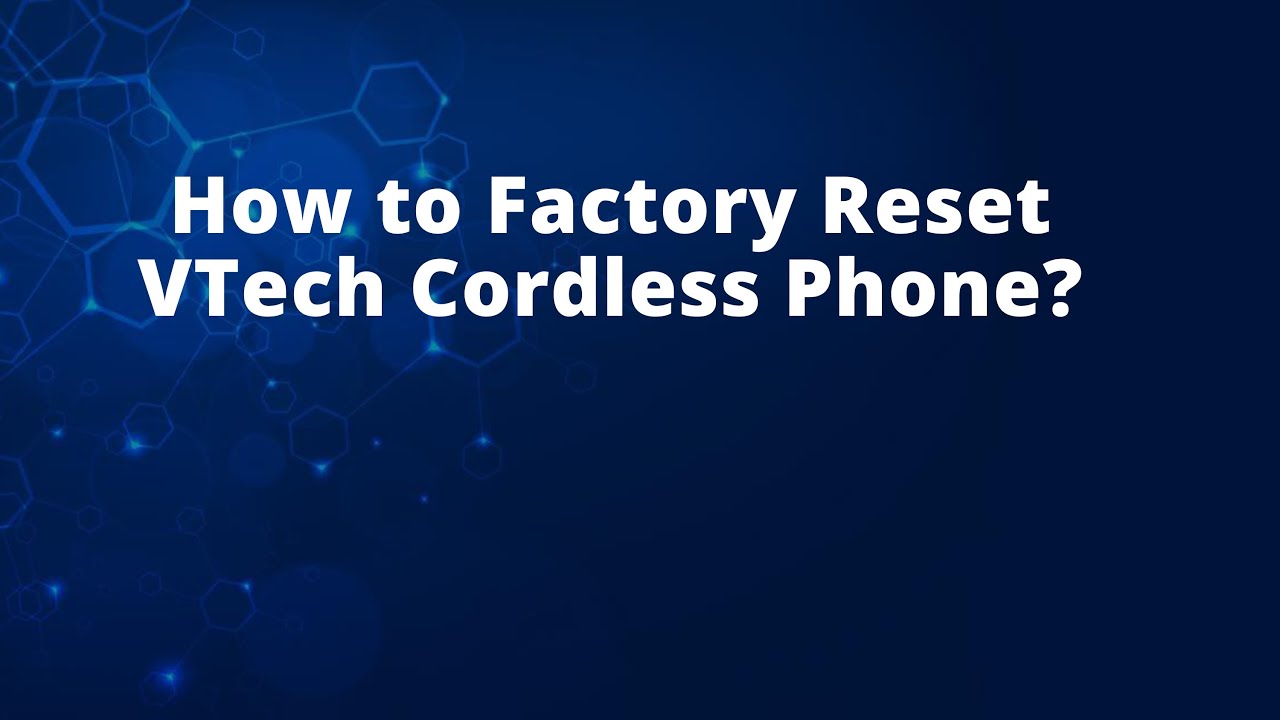 How to Factory Reset VTech Cordless Phone? - YouTube