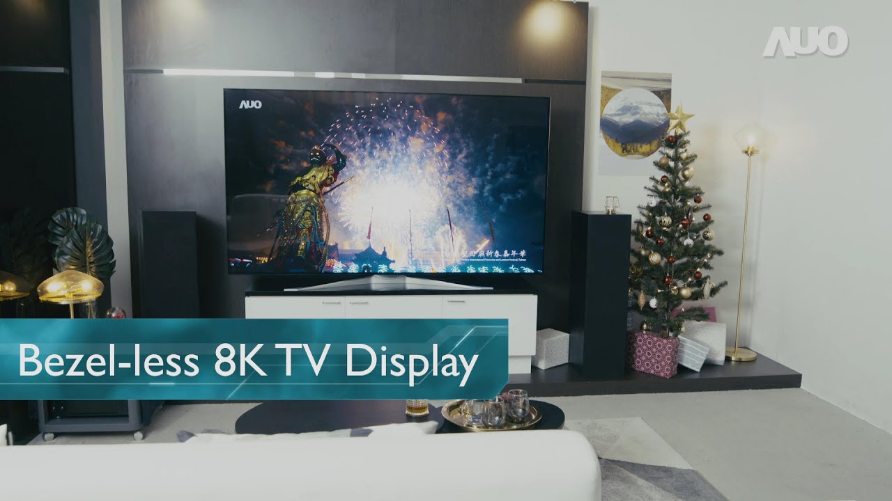 AUO Highest Screen-to-body Ratio Bezel less 8K TV Display - YouTube