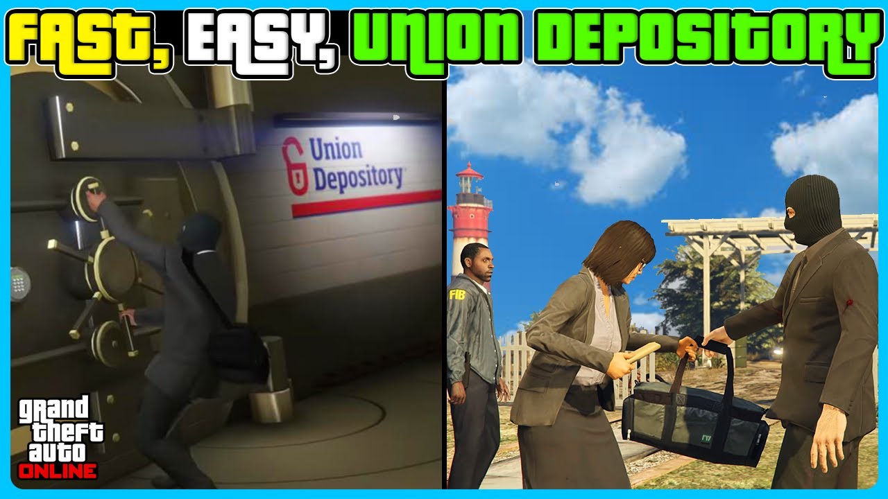 Fast, Easy, SOLO UNION DEPOSITORY HEIST Guide GTA 5 Online - YouTube
