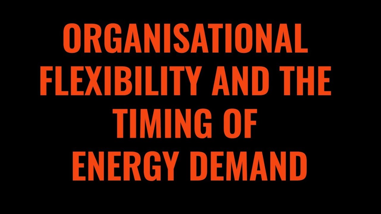 Organisational Flexibility and the Timing of Energy Demand - YouTube