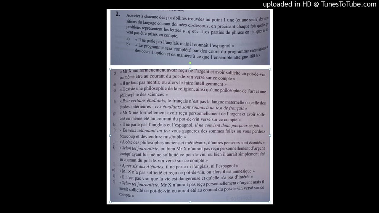 Logique formelle | niveau master: exercices de base 2 (corrigés et ...
